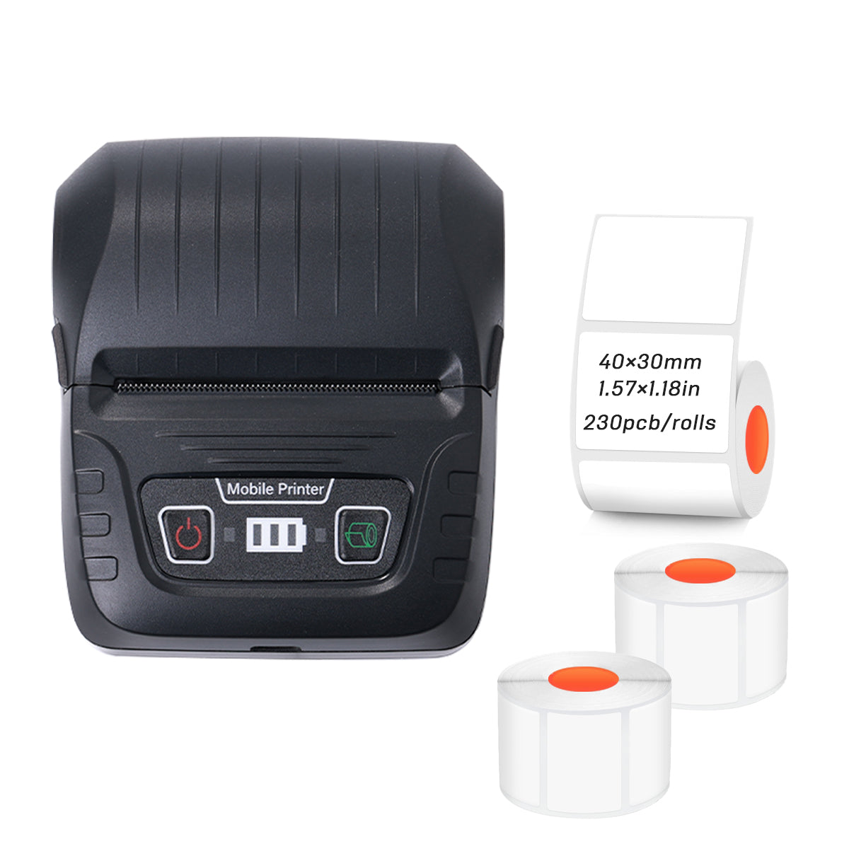 SK58 Mini Thermal Printer with 3 Rolls of White Labels – KAYSION